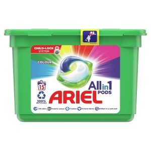 ARIEL COLOUR ALL IN 1 PODS 15 WASH - Reliancewholesale.co.uk